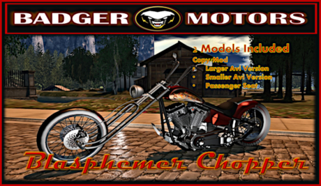Second Life Marketplace - [Badger Motors] Blasphemer Chopper Crate